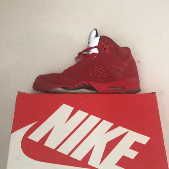 Jordan | Shoes | Jordan Retro Red Suede 5s | Poshmark